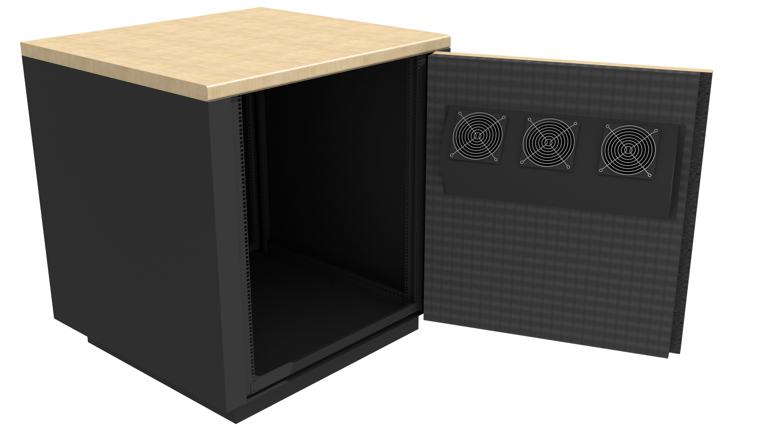 network equipment soundproofed rack